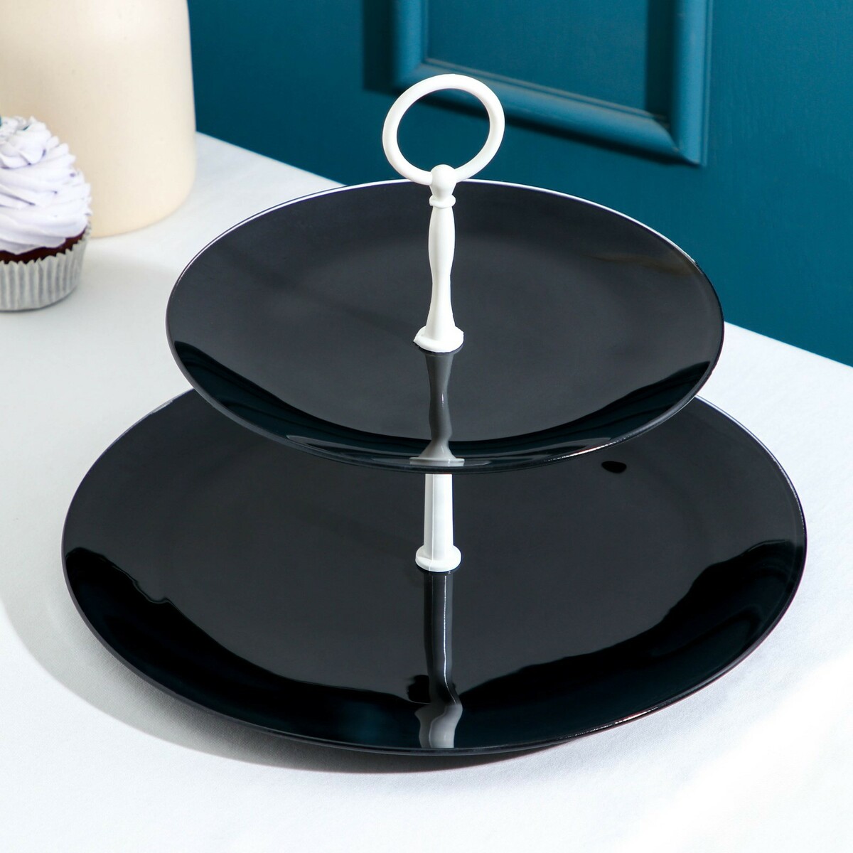 Этажерка 2-х ярусная 21,5/30 см Доляна 0966347: купить за 670 руб в ...